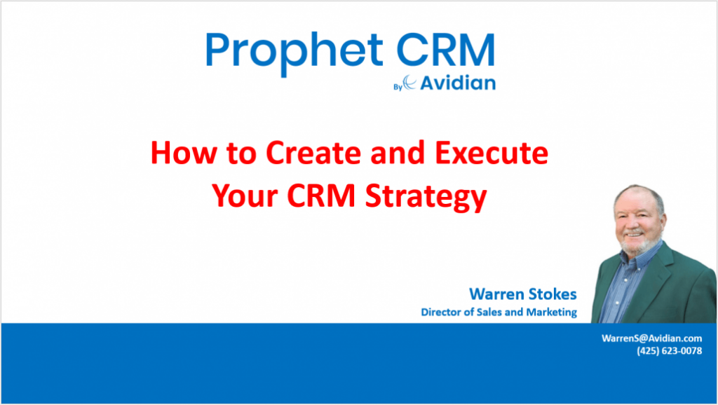 Webinars – Avidian | Prophet CRM