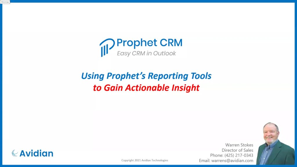 Webinars – Avidian | Prophet CRM